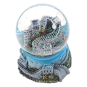 NOLITOY 1pc Great Wall Crystal Ball tablescape Decor Christmas Ornaments Chinese Decor Clear Snow Globe Crystal Snow Globe Nativity Snowglobe Tourist Attractions Crystal Ball Water Desktop