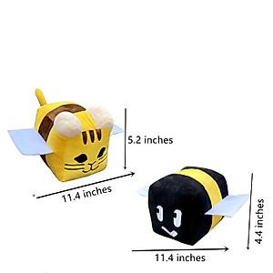 WZGHXL Bee Plush Toy -Bee Stuffed Animal - 7"/18cm Bee Plush Pillow - Gift for Boys, Girls, Bee Fans and Fans 3pcs (A)
