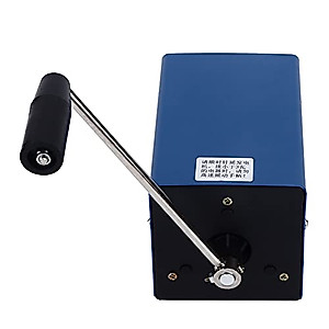 Septpenta Hand Cranked Generator, 20W USB Charging Outdoor Convenient Generator Stable Performance Low Noise Hand Crank Power Generation for Emergency Charging 3V/5V/6V/9V/12V/15V