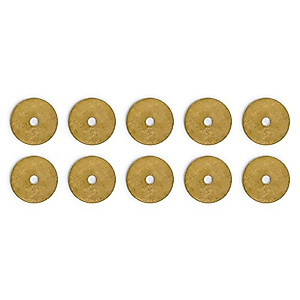 Hardware Philosophy 10 Plain Round Washers Brass Hardware 1.1"