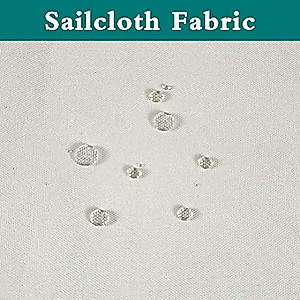 LORDTEX Indoor/Outdoor Curtains - Waterproof Tab Top Patio Curtains Sun Blocking Set of 2 Panels Thermal Insulated Curtain for Porch, Pergola, Cabana, Gazebo, 52 x 96 inch, Vanilla