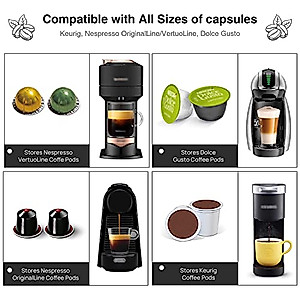 Nespresso Pods Holder for Coffee Pod Holder, k-Cup Organizer Storage on Coffee Bar Accessories And Organizer Wall Mount Under Cabinet Coffee Maker