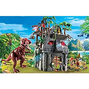 Playmobil Hidden Temple with T-Rex Building Set, Multi