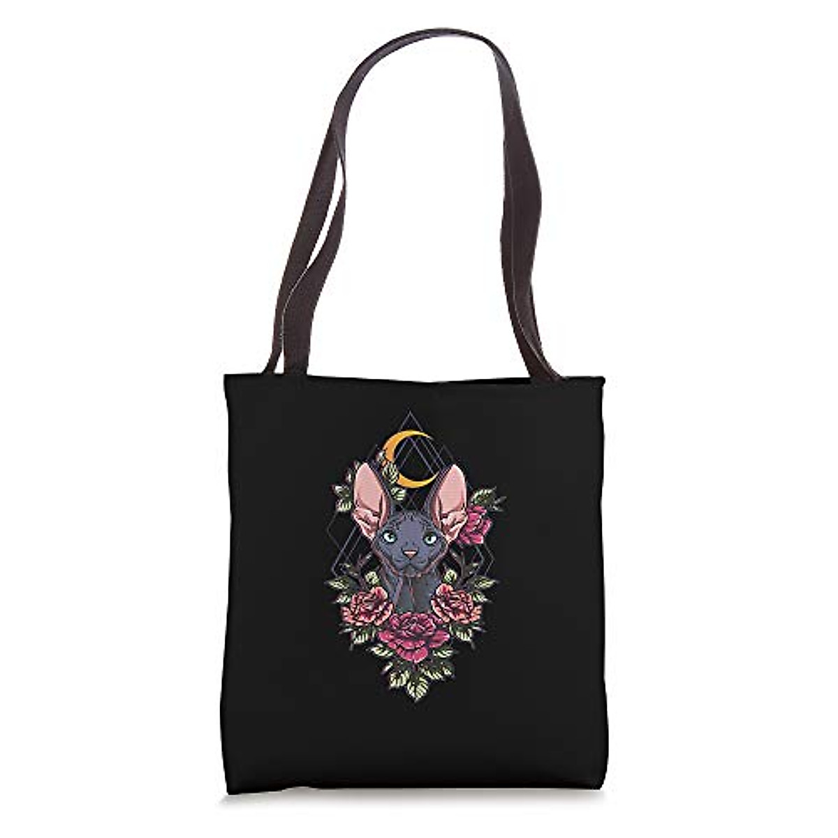 Aesthetic Sphynx Cat Beautiful Sphynx Kitten Roses Tote Bag