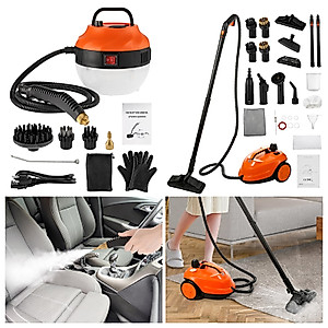 WICHEMI Steam Cleaner for Cleaning, 1800W High Pressure Steam Machine Handheld Steamer + 1800W Multipurpose High-Temp Floor Steam Mop Steam Cleaning Machine for Home Use Car Detailing