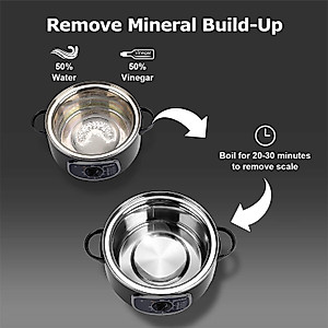 Secura 2 Stainless Steel Food Steamer 8.5 Qt Electric Glass Lid Vegetable Steamer Double Tiered Stackable Baskets with Timer