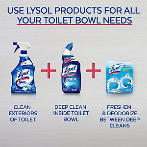 Lysol Automatic In-The-Bowl Toilet Cleaner, Cleans and Freshens Toilet Bowl, Ocean Fresh Scent, 2 Count (Pack of 1)