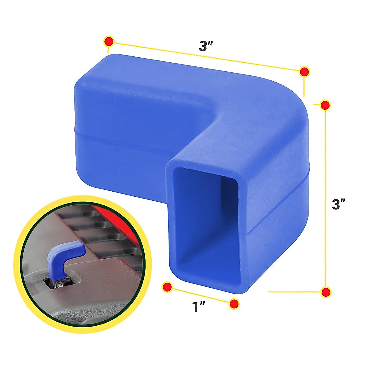 BESULEN Factory Bumper Tow Hook Covers, Car Front Bumpers Tow Hook Protector, Rubber Tow Hook Covers Protect from Scuffs and Scratches, Car Accessories Adds Cushioned Grip to Tow Strap (Blue)