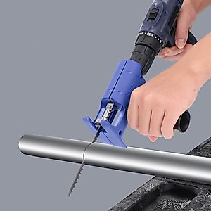 Protable Reciprocating Saw Adapter, Electric Drill Modified Tool Attachment with Ergonomic Handle for Wood and Metal Cutting