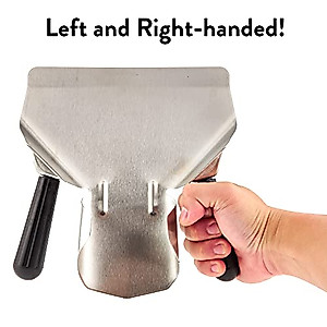 Universal Popcorn Scoop - Left and Right-Handed Easy Fill Serving Tool - Bags, Buckets, and Boxes - Snacks, Candy, Dessert, Food, Ice and Dry Goods - Movie Theatres and Popcorn Machines
