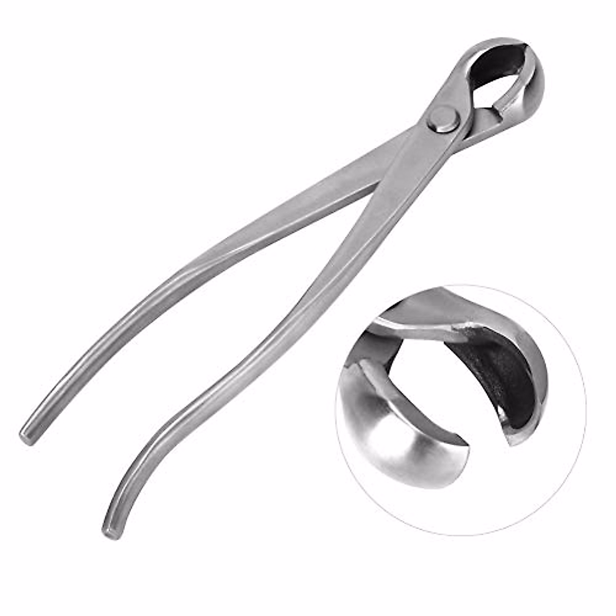 Fdit 210mm Stainless Steel Knob Cutter Bonsai Cutter Concave Cutter Gardening Tool Plant Bosai Branch Cutter