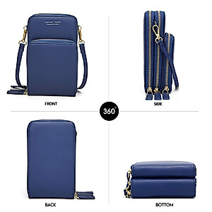 myfriday Small Crossbody Cell Phone Bag for Women, Mini Over Shoulder Handbag Purse with Credit Card Slots