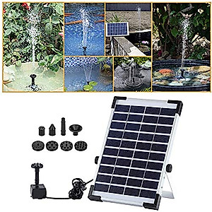 n/a Solar Fountain Pump, Bird Bath Fountain 380L/H, 10V 5W Solar Fountain Outdoor Fountain for Small Pond, Swimming Pool, Terrace Garden