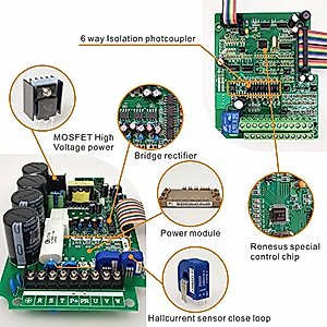 Huanyang VFD,Single to 3 Phase,Variable Frequency Drive,4kW 5HP 220V Input AC 17A for Motor Speed Control,HY Series