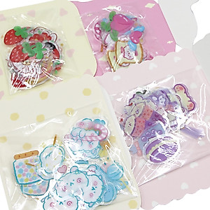 Aimeio Super Cute Cartoon Animals Transparent PVC Stickers for Diary Calendar Albums Decoration Scrapbook Planner Journal Child DIY Toy School Office Supplies,4 Pack