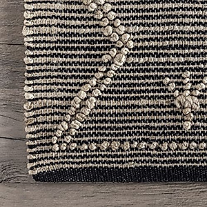 nuLOOM Julianne Handmade High-Low Jute Moroccan Area Rug, 5x8, Beige