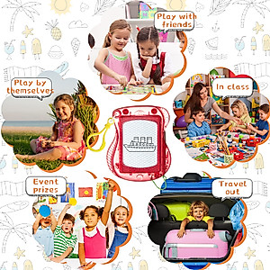 24 Pcs Mini Magnetic Drawing Boards Doodle Board for Kids Backpack Keychain Clip Drawing Board Erasable Sketch and Painting Pad for Classroom Rewards Party Favors Goodie Bag Stuffers (Classic Style)