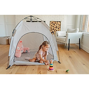 You Little Cutie Kids Popup Play Tent, No Setup Required, Neutral Color, 4x4x4' (terrazzo)