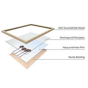 HAUS AND HUES Beach Wall Art Prints - Set of 4 Ocean Beach Decor Art Prints, Nautical Themed Beach Wall Decor and Decorations for Home Beach Art Prints and Beach Decor for Bedroom (Beige Frame, 8x10)