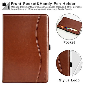 ZtotopCase for iPad Mini 5 2019/Mini 4 3 2 1 Case 7.9 Inch, Premium PU Leather Folio Stand Cover with Auto Wake/Sleep, Front Card Pocket for iPad Mini 5th/4th/3rd/2nd/1st Generation, Brown