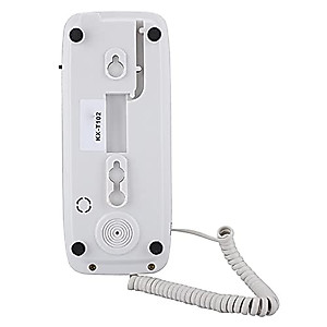 Landline Telephone No Caller ID Small Line Powered Telephones for Bathroom, Hotel, Business, Office, Etc (White)