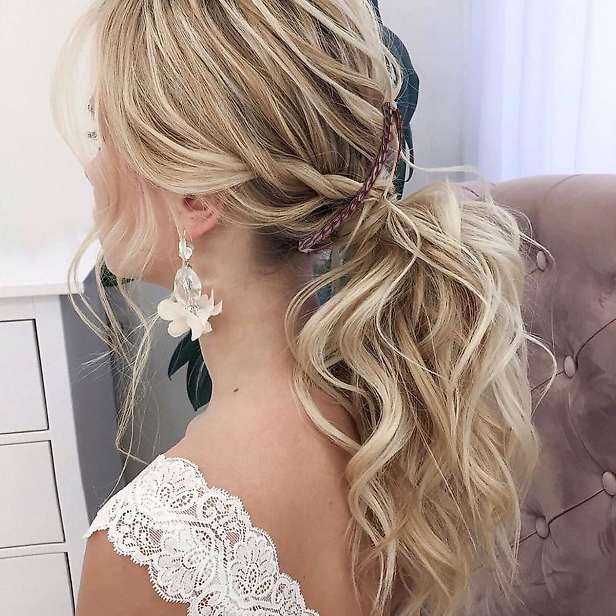 6PCS Banana Clips Hair Clincher Combs Bananas Vintage Large Hair Clip for Thick Banana Clips Set for Women Stylish Hair Accessories for Ponytails, Fishtails, and More (Brown, White, Black)