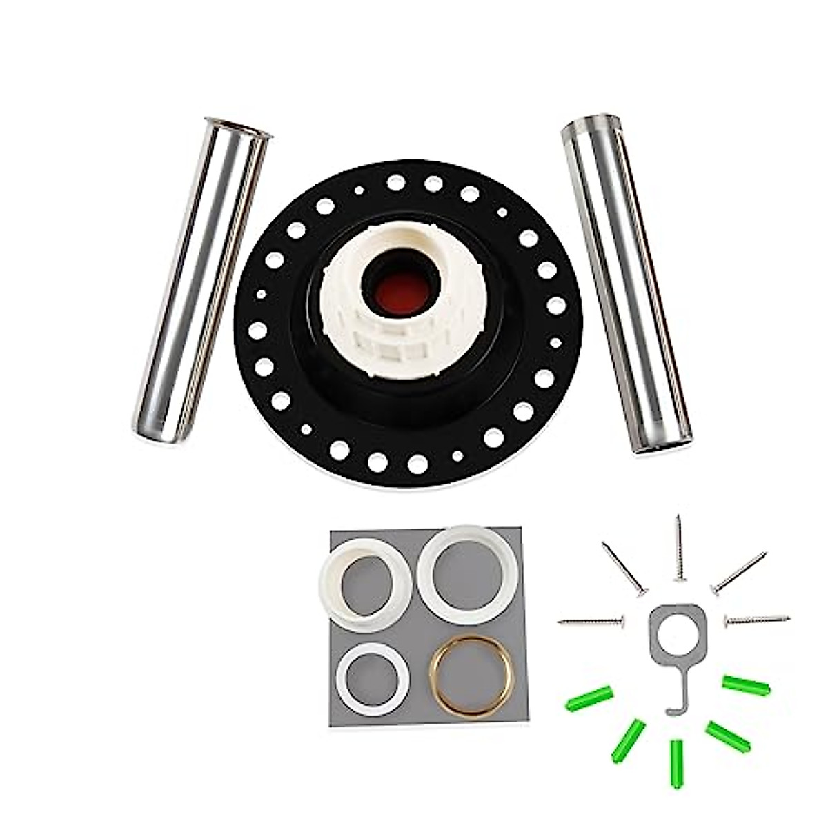 HQPARRTS ITD5135 Freestanding Bathtub Rough-in Kit With stainless steel Tail Pipe and PVC Adapter Compatible With all freestanding bathtubs,standard bathtubs and Floor Mounted Bathtub