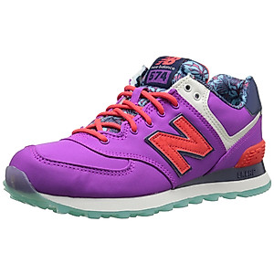 New Balance Women's WL574 Luau Collection Running Shoe, Purple/Orange, 6.5 B US