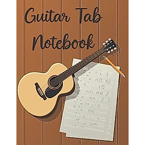 Guitar Tab Notebook: Manuscript Paper Blank Tabulature 8,5x11 120 Pages
