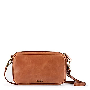 The Sak womens Cora Leather Crossbody, Tobacco Floral Embossed, One Size US