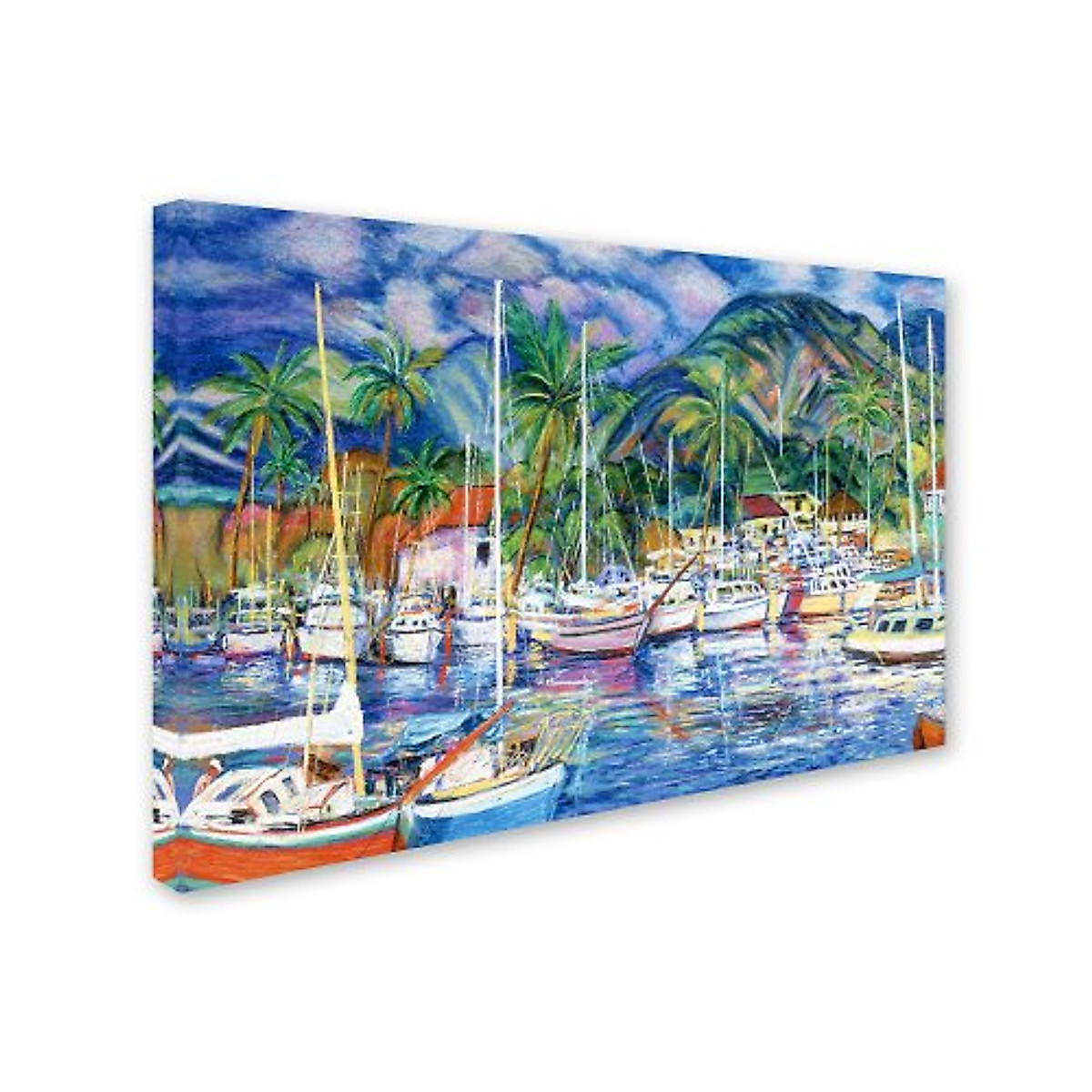Lahaina Marina by Manor Shadian, 16 by 24-Inch Canvas Wall Art