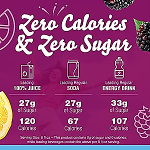 Crystal Light Sugar-Free Zero Calorie Liquid Water Enhancer - Blackberry Lemonade Water Flavor Drink Mix (1.62 fl oz Bottle)