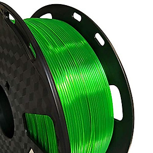 Translucent Green PETG Filament 1.75 mm 1KG 3D Printer Filament 2.2LBS Spool 3D Printing Materials Fit Most FDM Printer Easy to Print CC3D Grass Green Color