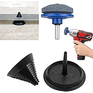 Replacement Part for M.C 4 Pcs Lawn Mower Sharpen for Power Drill Hand Drill Contains Lawn Mower Blade Balancer And Garden Genie Gloves - (Type: Blue)