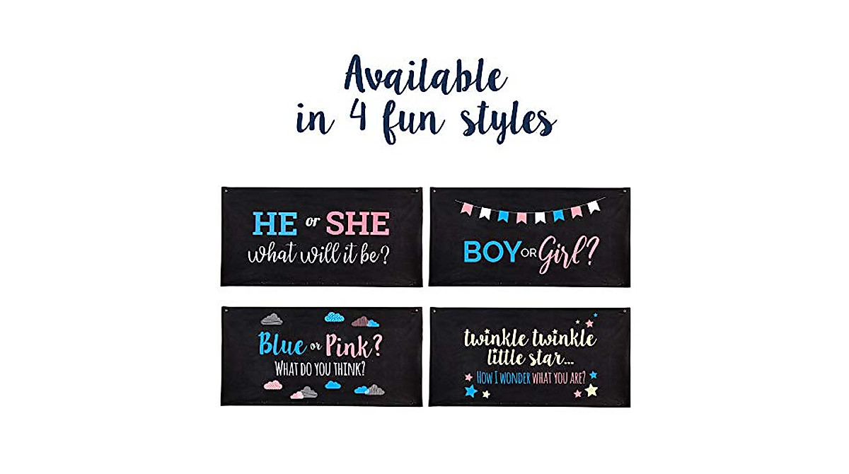 Gender Reveal Balloon Drop Kit - Pop Fizz Designs with Pink & Blue Balloons