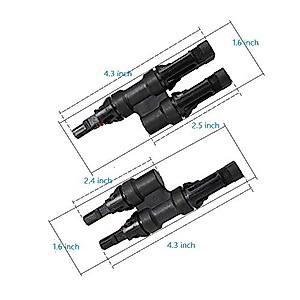 LINKPAL Branch Connectors Connectors Y Connector in Pair MMF+FFM for Parallel Connection Between Solar Panels … (1 Pair)