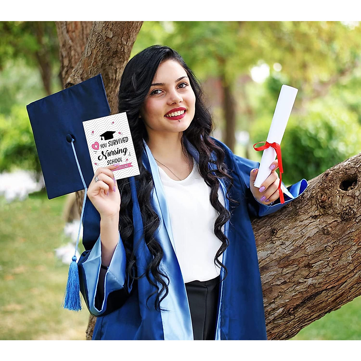 PETCEE Funny Nurse Graduation Card for Her Nurse Graduation Greeting Card for Women Graduation Card with Envelope for Nursing School Grads Medical School Graduate Occupational