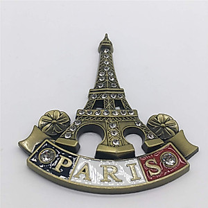 Eiffel Tower Paris France Fridge Magnet 3D Metal Handmade Craft Tourist Travel City Souvenir Collection Letter Refrigerator Sticker