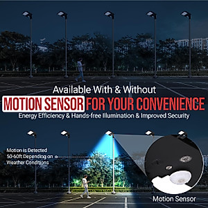 RuggedGrade 150 Watt LED NextGen III Parking Lot Lights - 21,000 Lumen - 5000K - Yoke Trunnion Mount - with photocell