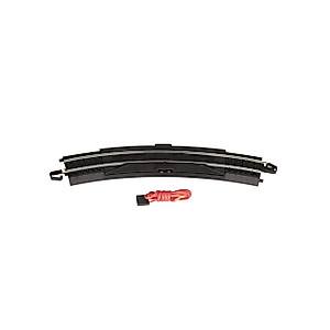 Bachmann Trains - Snap-Fit E-Z TRACK 18” RADIUS CURVED TERMINAL RERAILER w/WIRE (1/card) - STEEL ALLOY Rail With Black Roadbed - HO Scale