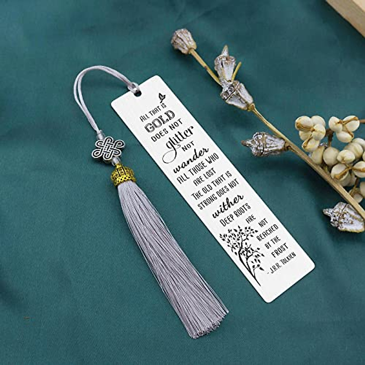 J.R.R. Tolkien Not All Who Wander are Lost Quote, Engraved Bookmark