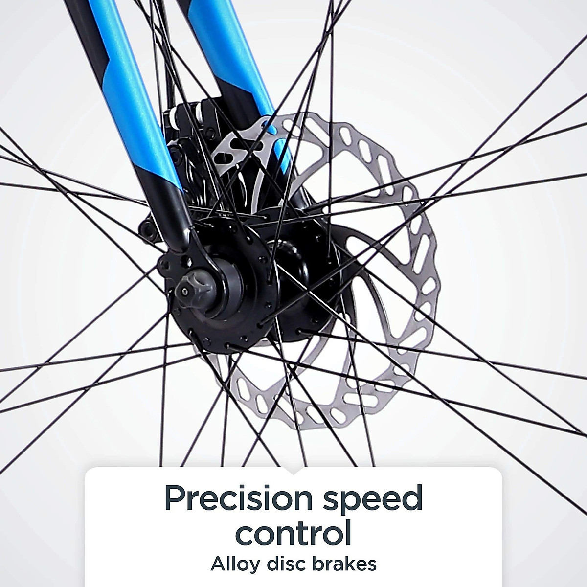 Schwinn Volare 1200 Flat Bar Hybrid Sports Road Bike, Men and Women, 21-Speed, 700c Wheels, 19-Inch Aluminum Frame, Disc Brakes, Matte Blue