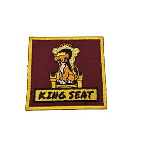 Cornhole Patch Funny Cornhole Patches with Sayings King Seat for Backpacks Prize Trophy Cornhole Champion Champ Cornhole Bags Embroidered for Cornhole Game Young Guns