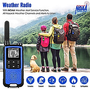 Walkie Talkies for Adults Long Range, BaoFeng Two Way Radio walkie-talkies 3 Pack Rechargeable Li-ion Batteries, 3 Miles 22 Channels USB Type-C Charger Auto Squelch for Biking Camping Hiking