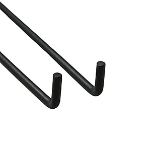 eastbao Hanging Wine Glass Rack Under Cabinet With Black Metal Brackets Wine Glass Holder Under Shelf for Wall Mounted Wood for Black Set of 4