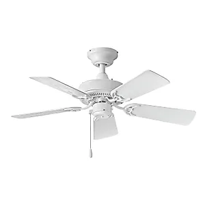 Hinkley Cabana 36" Small Outdoor Ceiling Fan No Light - Wet Rated Outdoor Ceiling Fans for Patios - Low Profile Ceiling Fan Without Light, Appliance White