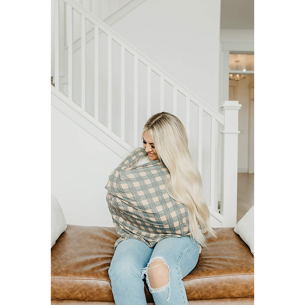 Copper Pearl Multi-Use Cover: Car Seat Covers, Nursing Cover, and Stroller Cover for Sun - Stretchy Fabric, All-Season Use, Stylish Designs, Easy Access for Moms - Billy