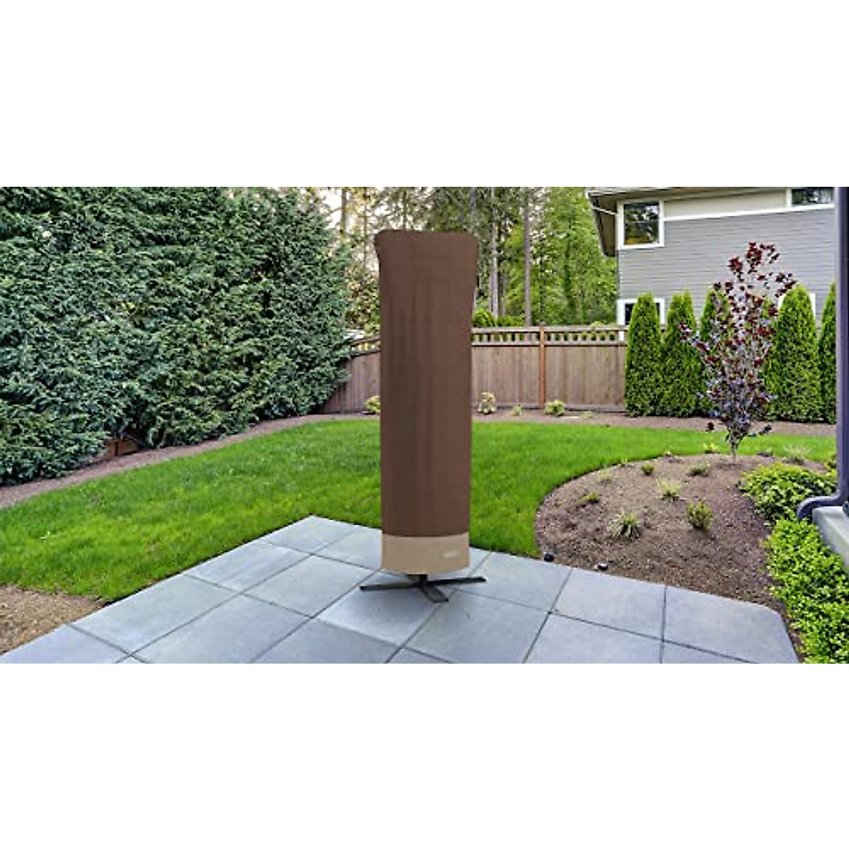 Duck Covers Ultimate Waterproof Patio Offset Umbrella Cover with Integrated Installation Pole, 13 Foot