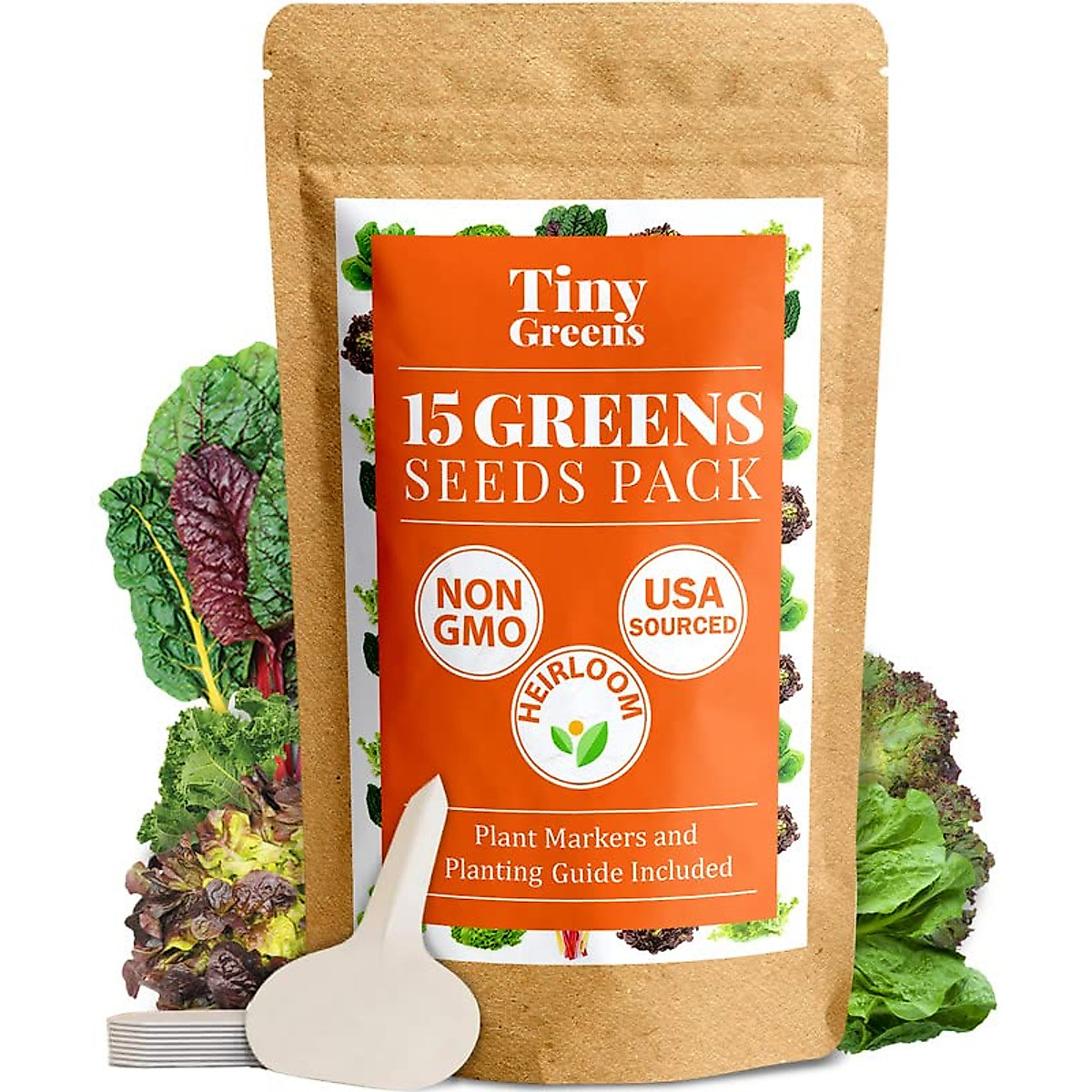 15 Heirloom Lettuce & Leafy Vegetable Seeds | 4000+ Seeds | Non GMO Seeds for Planting | Hydroponic Garden Seeds - Indoors or Outdoor