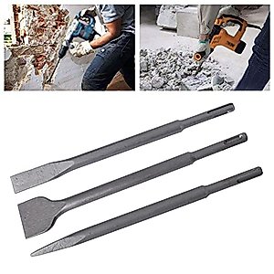 ✪ 3x SDS Plus Chisel Set Round Handle Point Chisel Flat Chisel Wide Chisel Tools